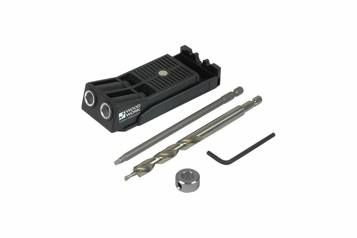 Кондуктор на 2 гильзы для соединений под углом Pocket-Hole WOODWORK PHJ-02