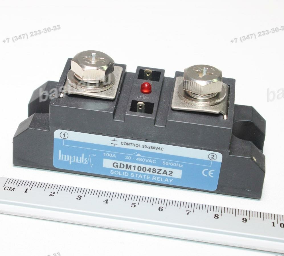 Реле твердотельное GDM10048ZA2, IMPULS, 1ф, 100А, 480V AC, 80-280V AC