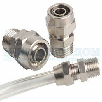 Цанга фитинг переходной 1/2' наружная резьба - 8 мм