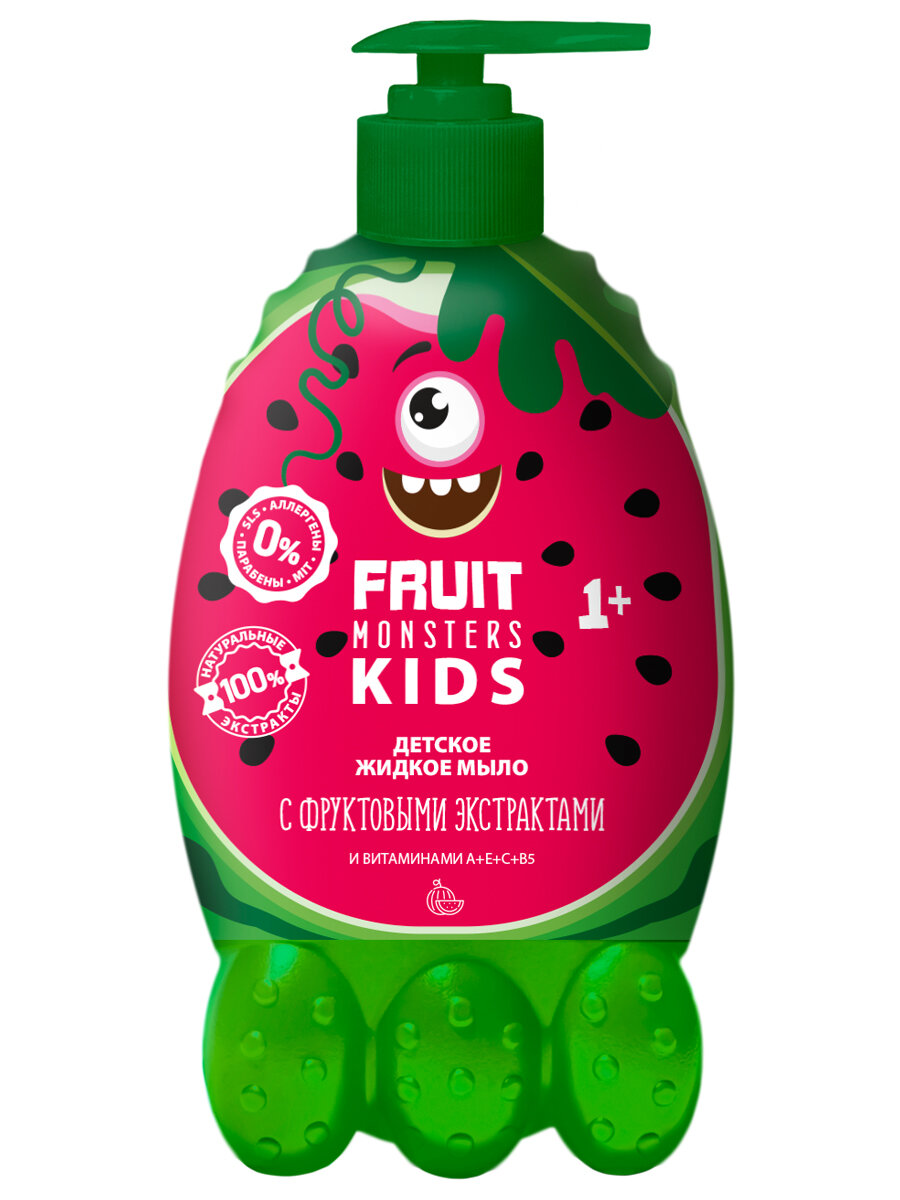 Жидкое мыло для рук Фрутомонстры детское Арбуз 400мл