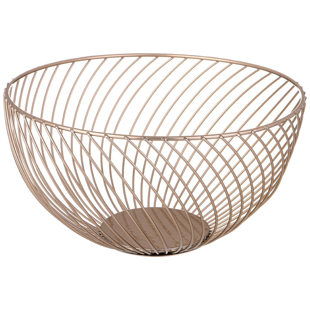 Корзина для фруктов золотая 25.5*25.5*13 см KSG-917-136