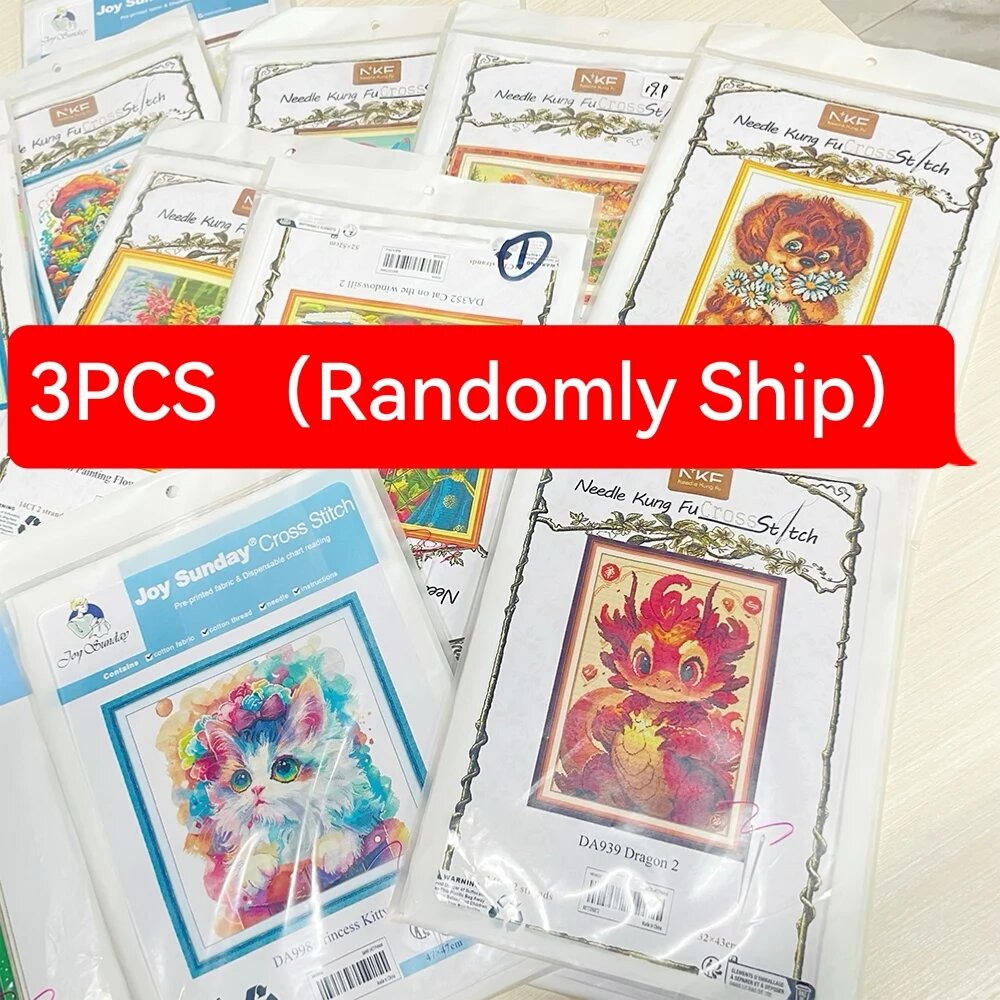 3PCS Набор для вышивки крестом Joy Sunday, разные узоры
