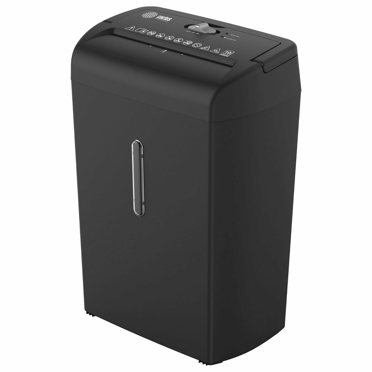 Уничтожитель-шредер CACTUS 4 уровень секретности, фрагменты 5х18 мм, 10 листов, корзина 21 литр