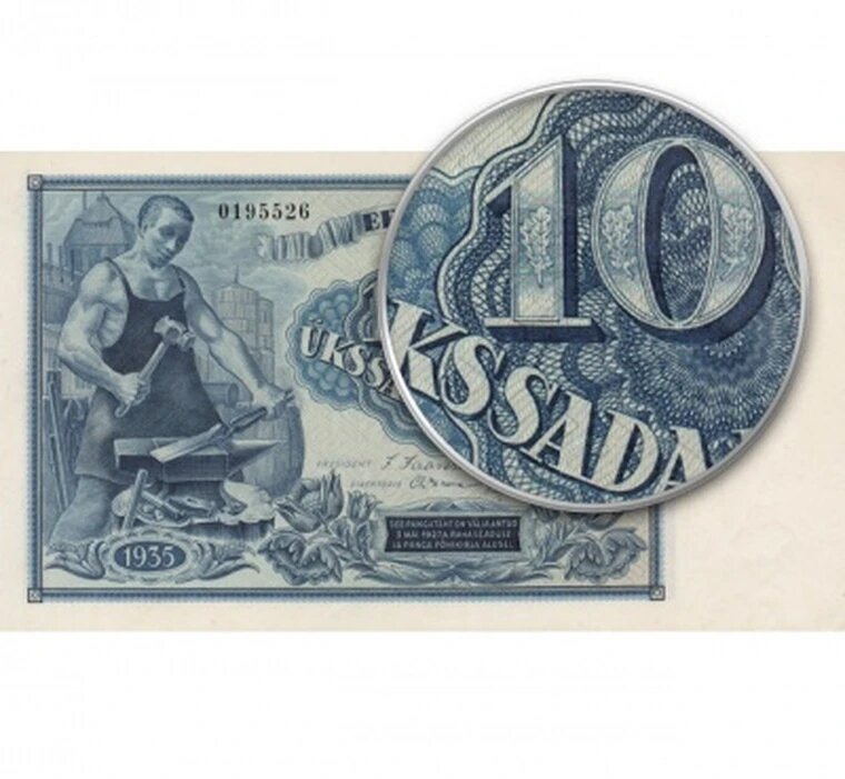 Эстония 100 крон 1935 года, сувенирная копия, банкноты и купюры редкие коллекционные