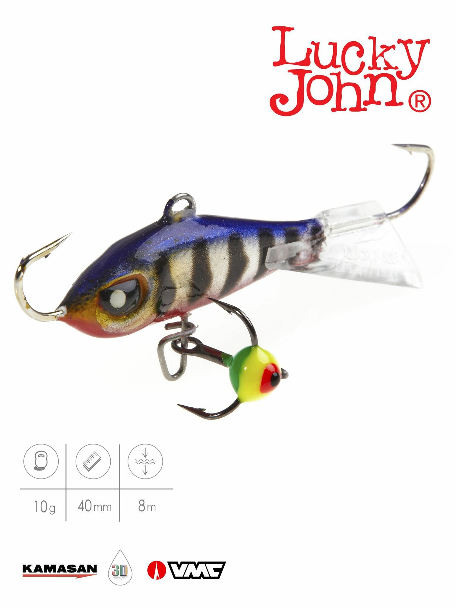 Балансир для рыбалки Lucky John BALTIC 4 + с тройником 40мм/114 блистер ++