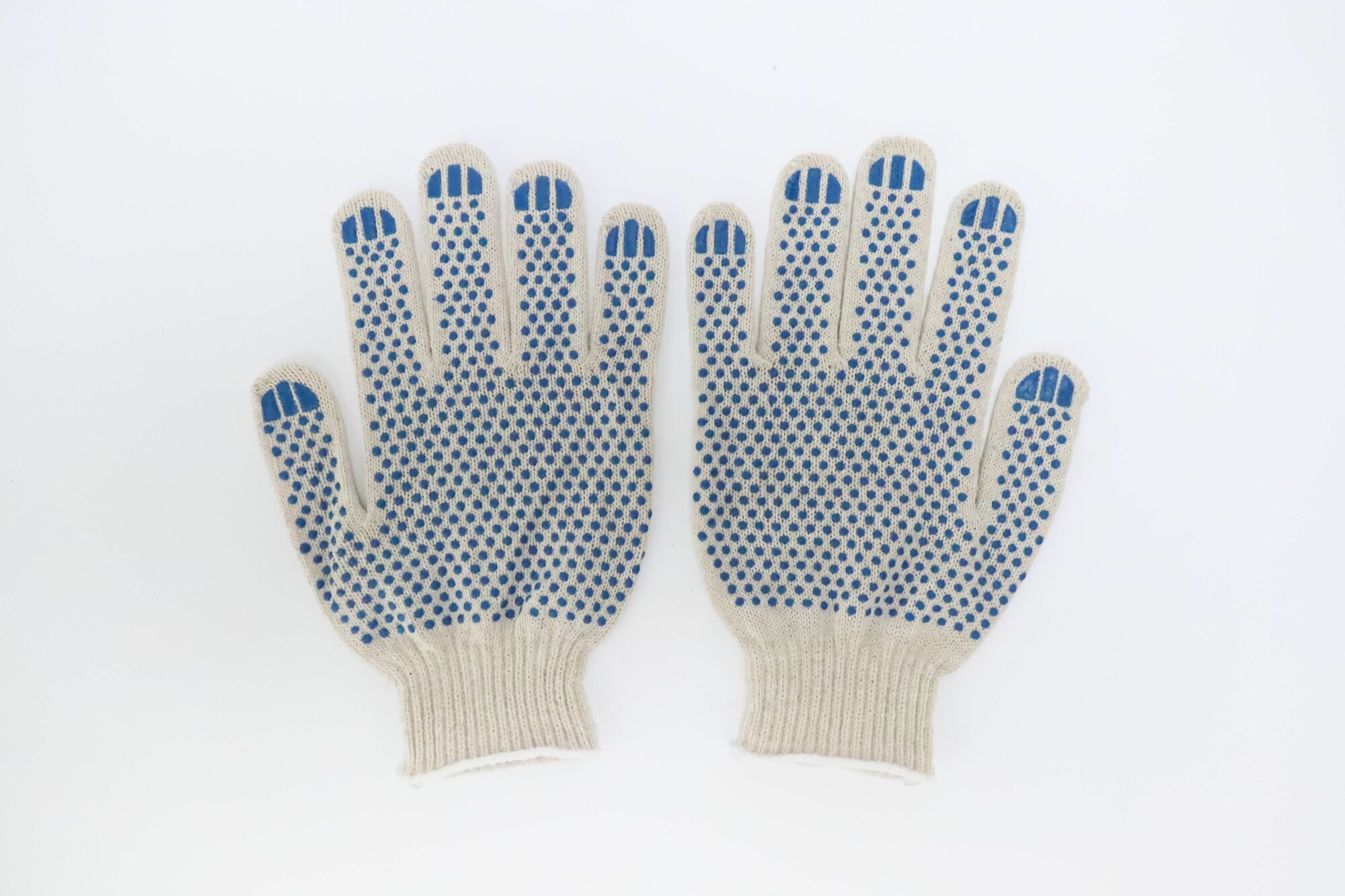 Перчатки ACG х/б 4 нити белые с ПВХ 10 класс 5 пар/упак