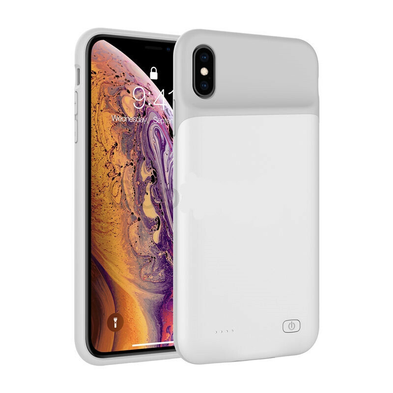 Чехол аккумулятор для iPhone XS/X,6000мАч, Белый