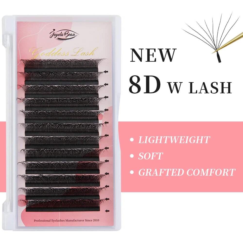 8D W Lash C изгиб, 8-15MIX длина, 8DW цвет