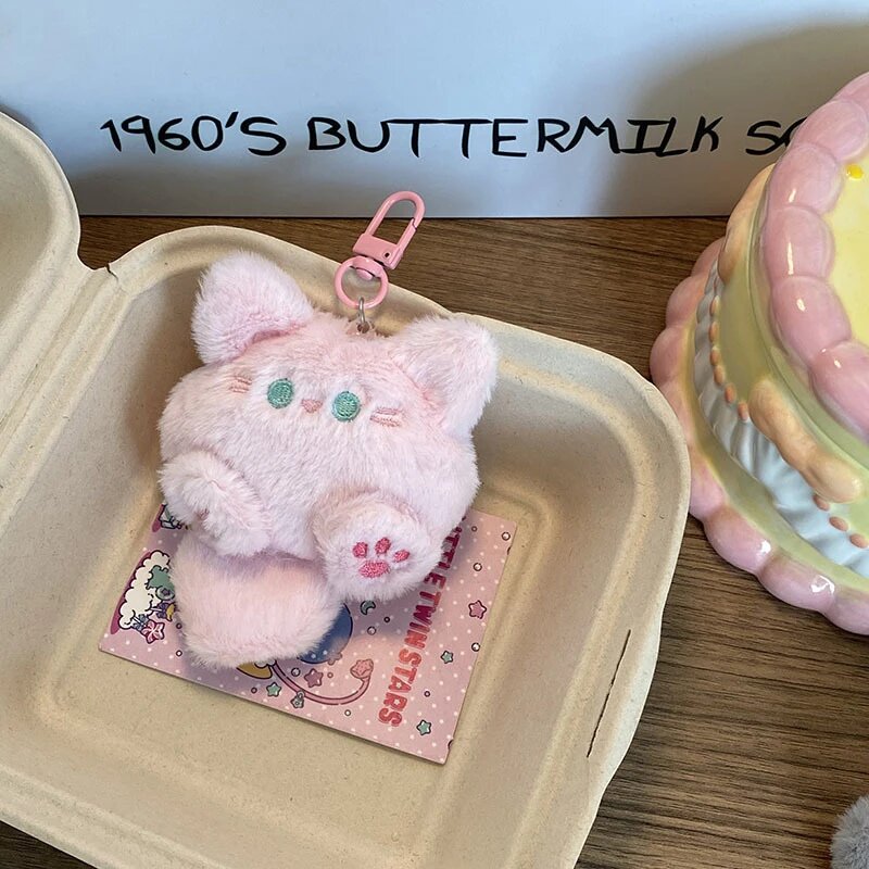 Плюшевый брелок кошка Pink MYPANDA