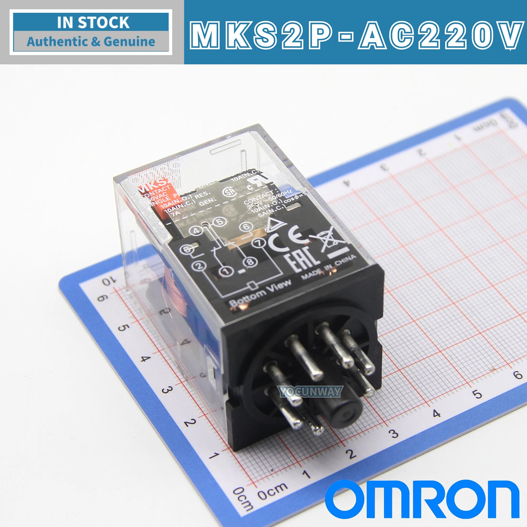 Реле OMRON MKS DC24V AC220V MKS3P AC220V-11PIN