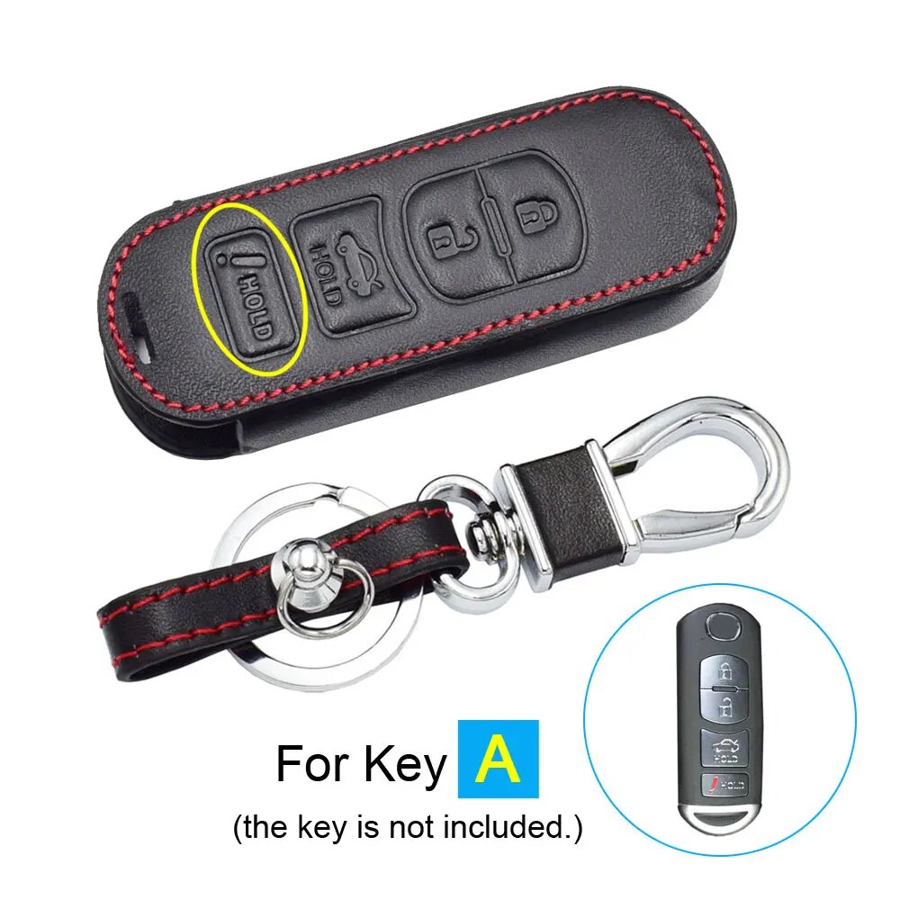 Кожаный чехол для ключа Mazda 3, For Key A