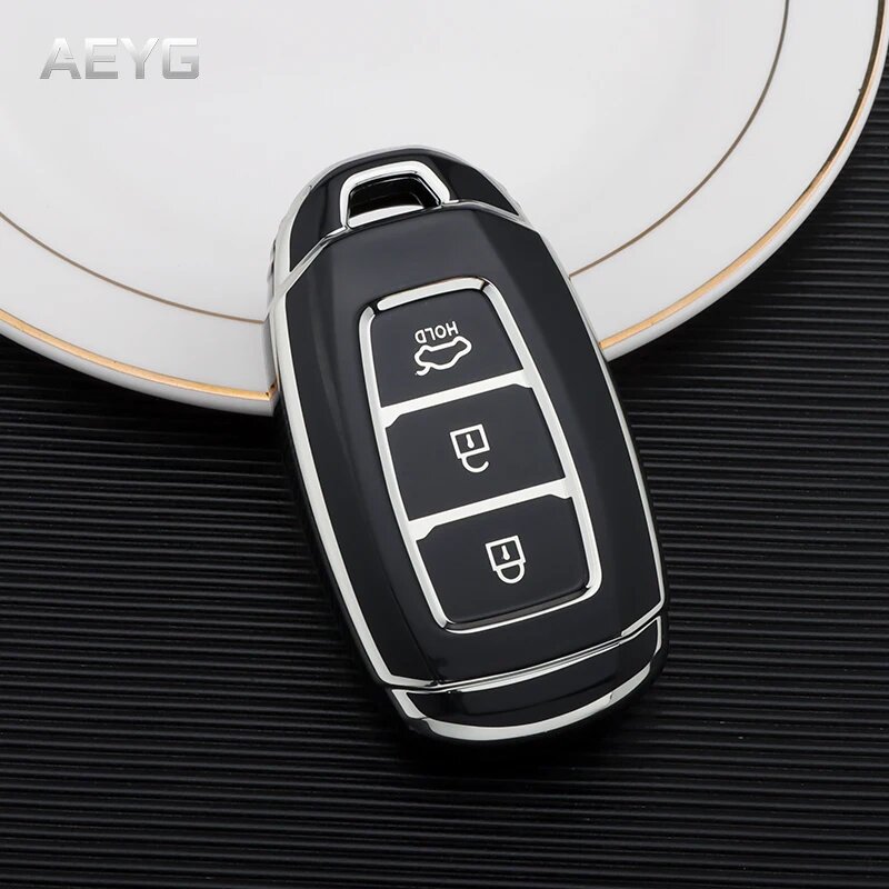 Модный ТПУ чехол для автомобильного ключа, чехол с полным покрытием для Hyundai Black only case