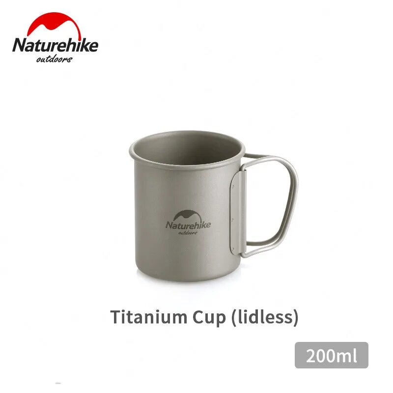 Naturehike титановая чашка 200/300/450 мл 200ml Cup (lidless)