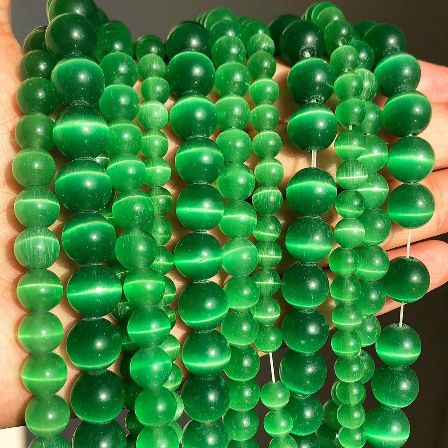 Бусины лунный камень xilitata 91 шт Изумрудный, 6mm (approx 61pcs), green