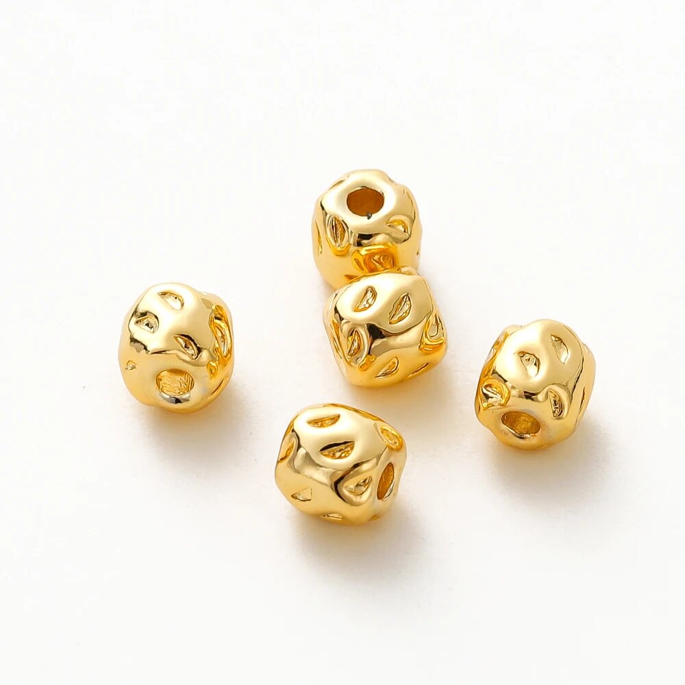 Позолоченные латунные бусины клубника St.kunkka 10 шт. 18K Gold