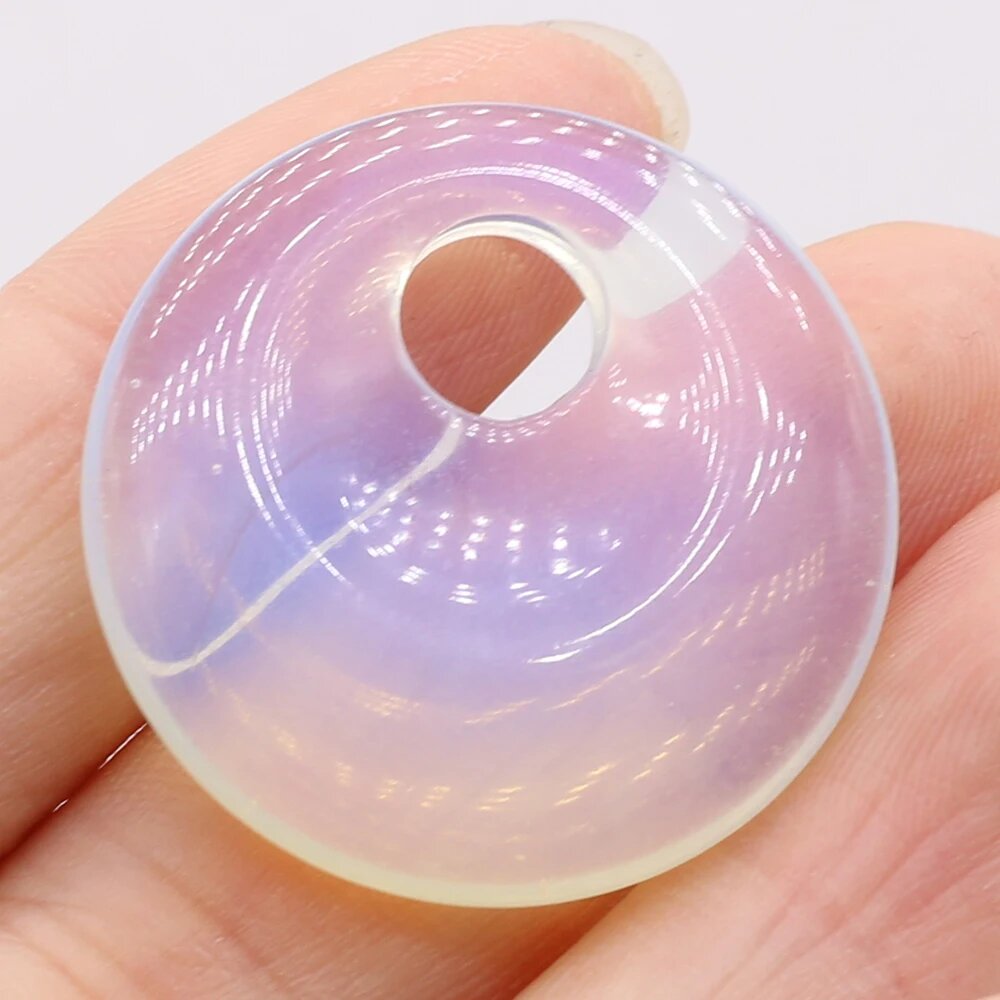 Полудрагоценные бусины из натурального камня 25 мм Фиолетовый, opal