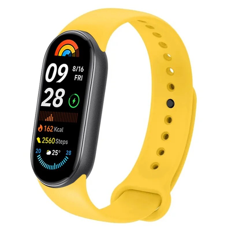 Силиконовый браслет Xiaomi Mi Band 9 yellow