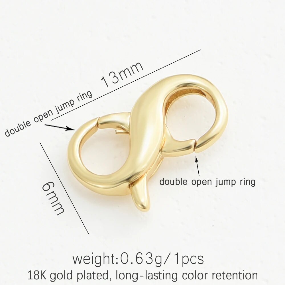 Медный карабин YANASI для рукоделия 18K Gold Plated