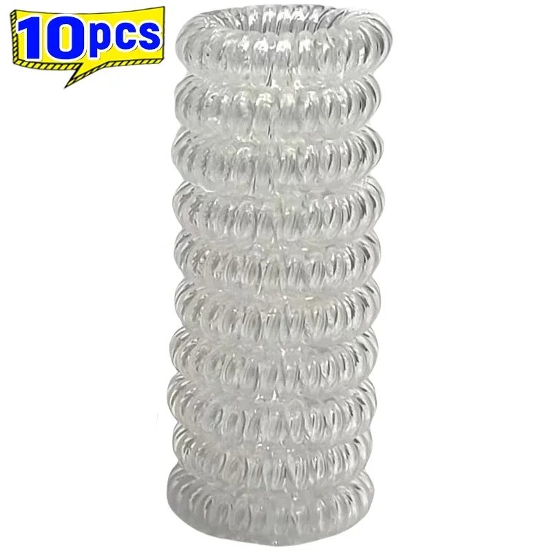 Прозрачные силиконовые резинки для волос 20 штук Белый, transparent