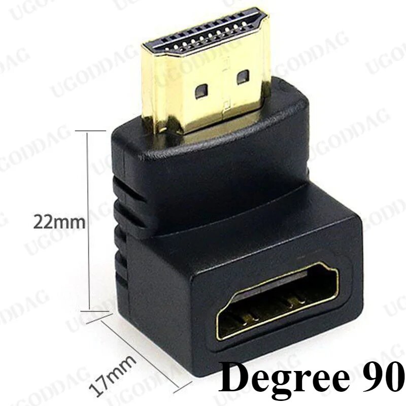 От мужчины к женщине 90, 270 градусов, угол HDMI, совместимый с HDMI преобразователь для 1080P HDTV, кабель-адаптер, преобразователь-удлинитель