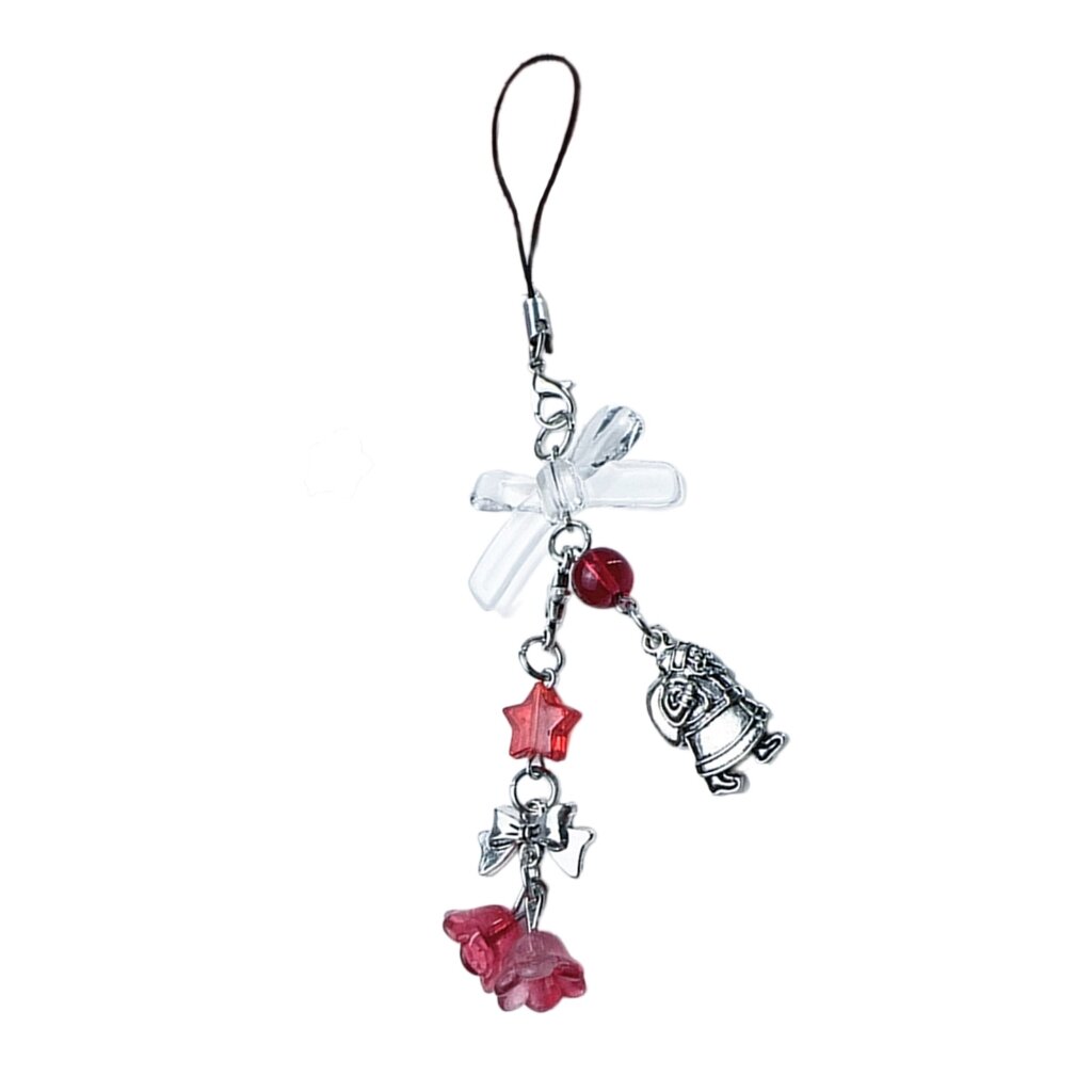 Праздничный кулон в виде Санты, цепочка для мобильного телефона, брелок-подвеска для телефона, рождественское украшение для телефона на Рождество.