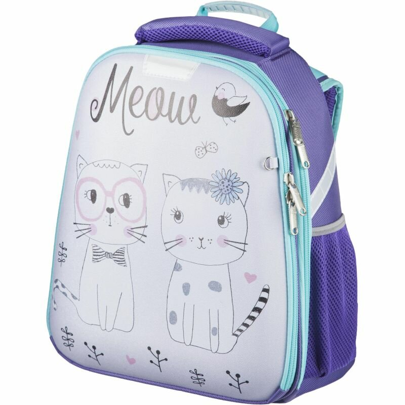 Комус Класс Ранец Meow, 2 отделения, экокожа