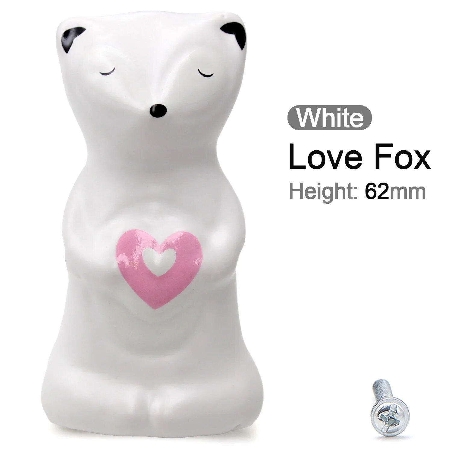 Ручка Love Fox White, 62mm