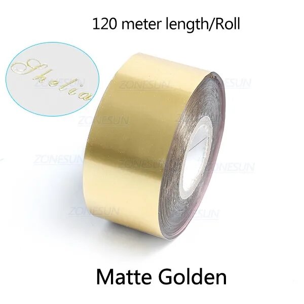 ZONESUN Фольгированная бумага для тиснения 3/4/5 см 3CM, matte gold