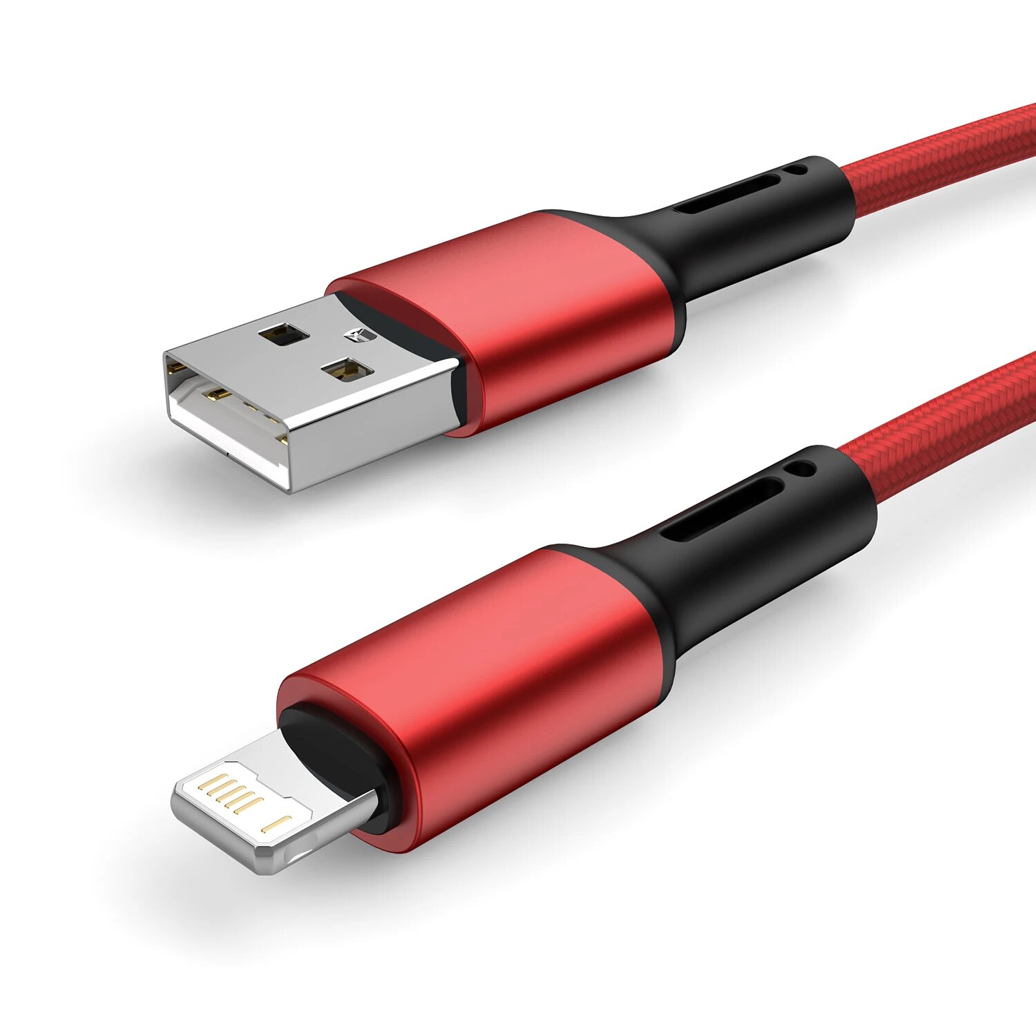 USB кабель быстрой зарядки для iPhone 13 12 11 Pro Max 10 X XR XS 5 6 s 5s 6s 7 8 Plus SE Длинный 1м 2м 3м Короткий 25 см зарядное устройство провод мобильного телефона Apple i Phone шнур 1 2 3 м метра зарядка на айфон 2 м, Красный