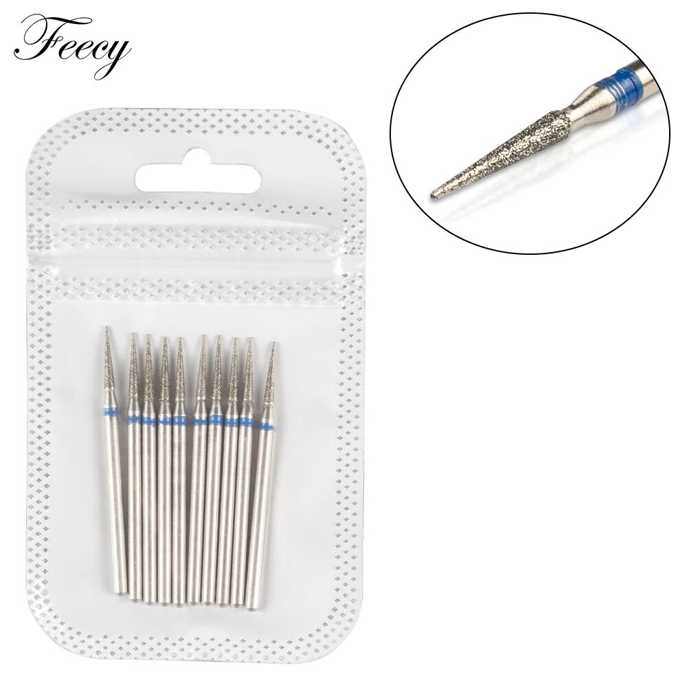 Алмазные фрезы для маникюра Feecy 10 шт. M 10PCS