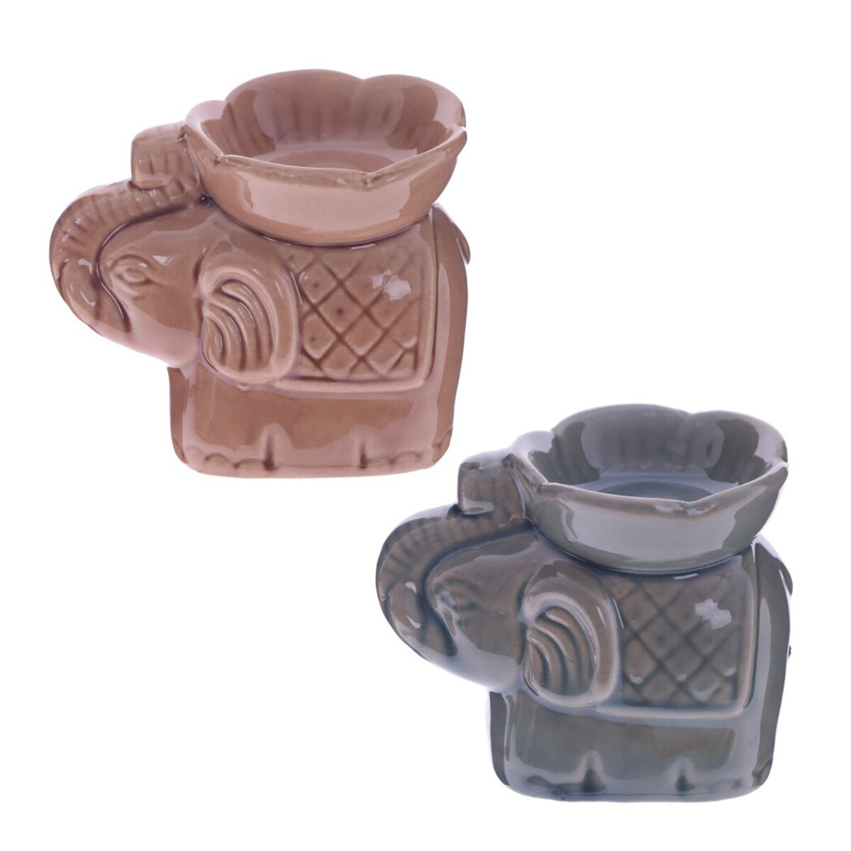 Аромалампа 8.5 см в бежево-сером исполнении, ароматизация помещений для дома и офиса