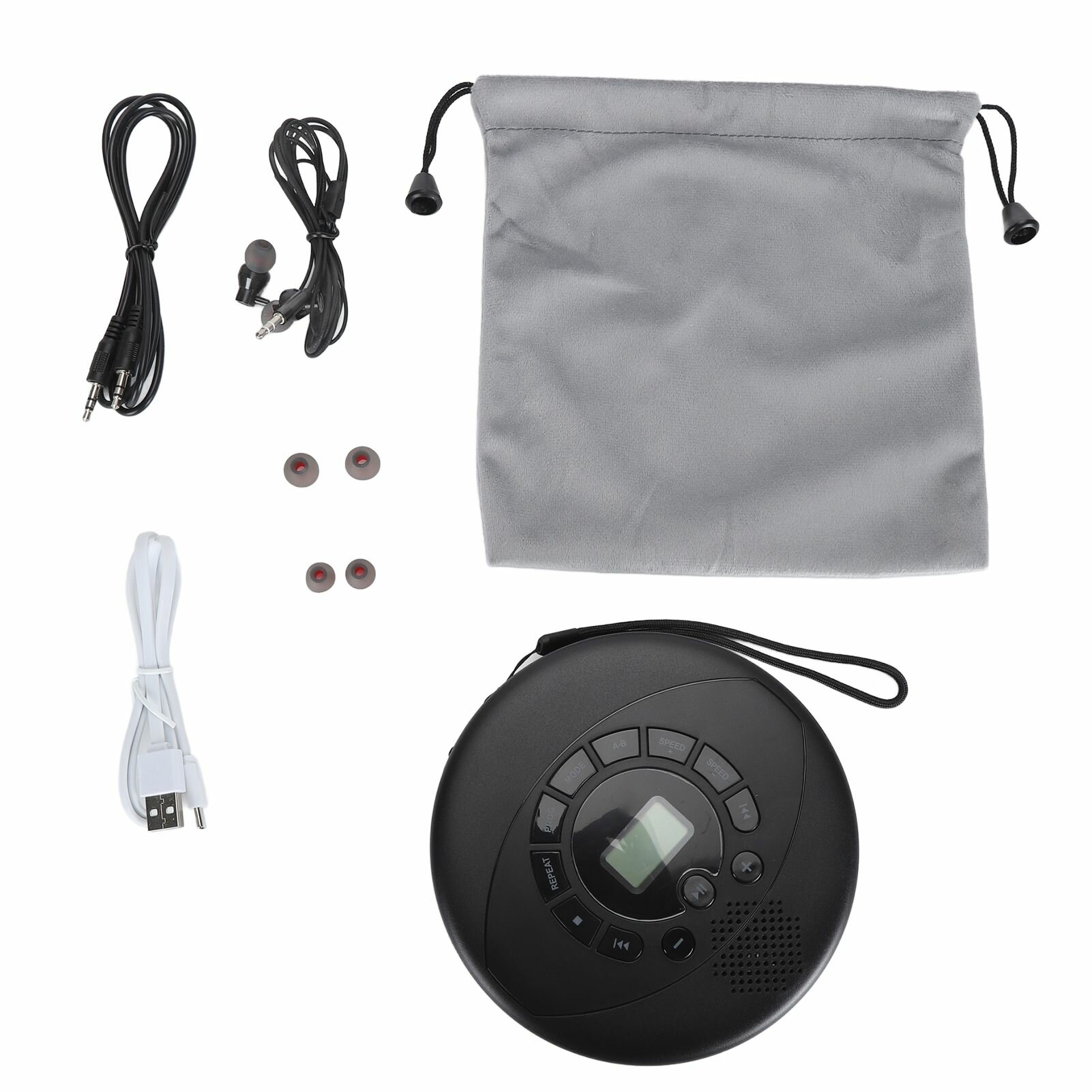 Портативный CD-плеер, поддержка CD/CD-RW/MP3, с динамиком