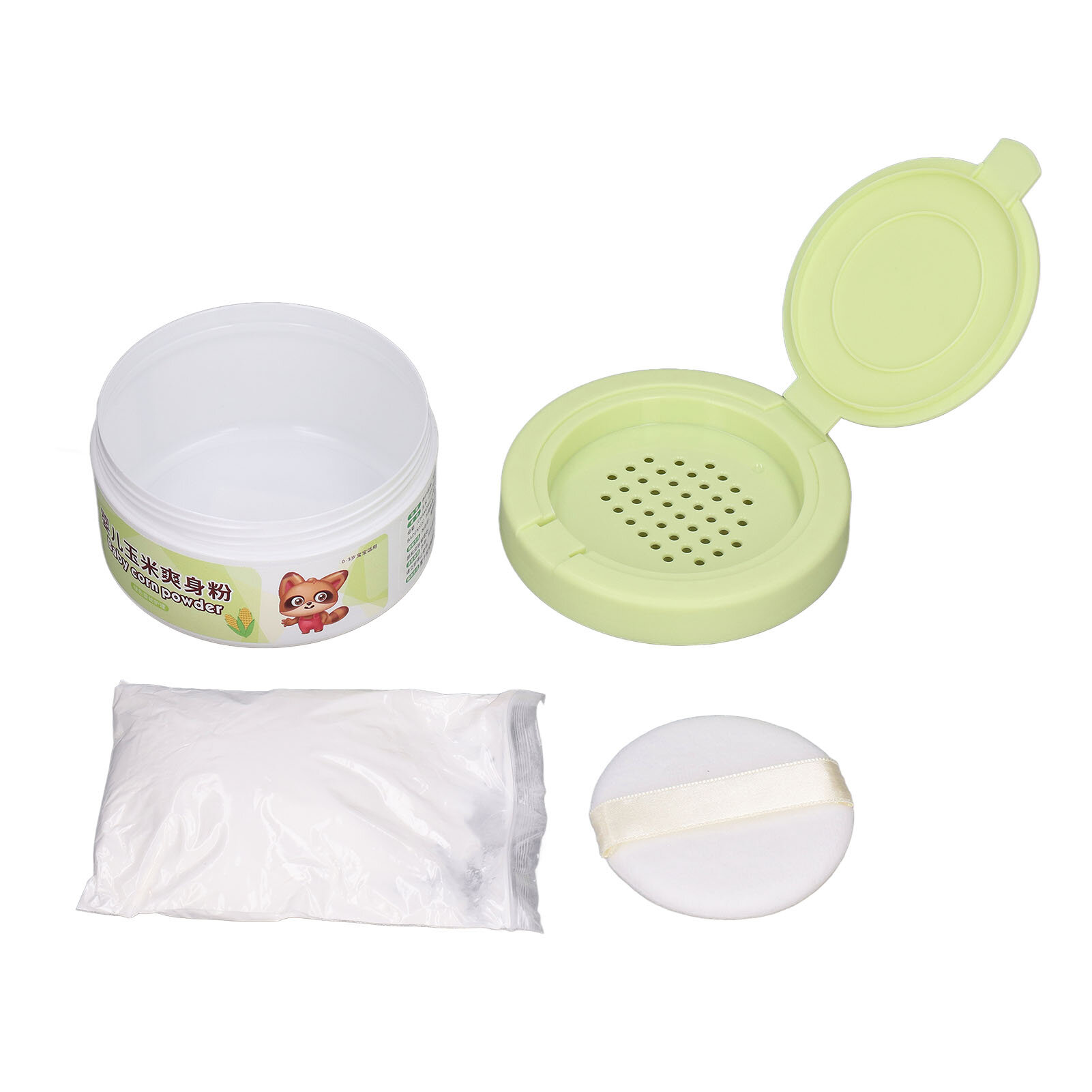 Детский тальк из мягкой кукурузной муки со слоем, портативный для путешествий, нежный и удобный для чувствительной кожи, порошок без талька для новорожденных и младенцев