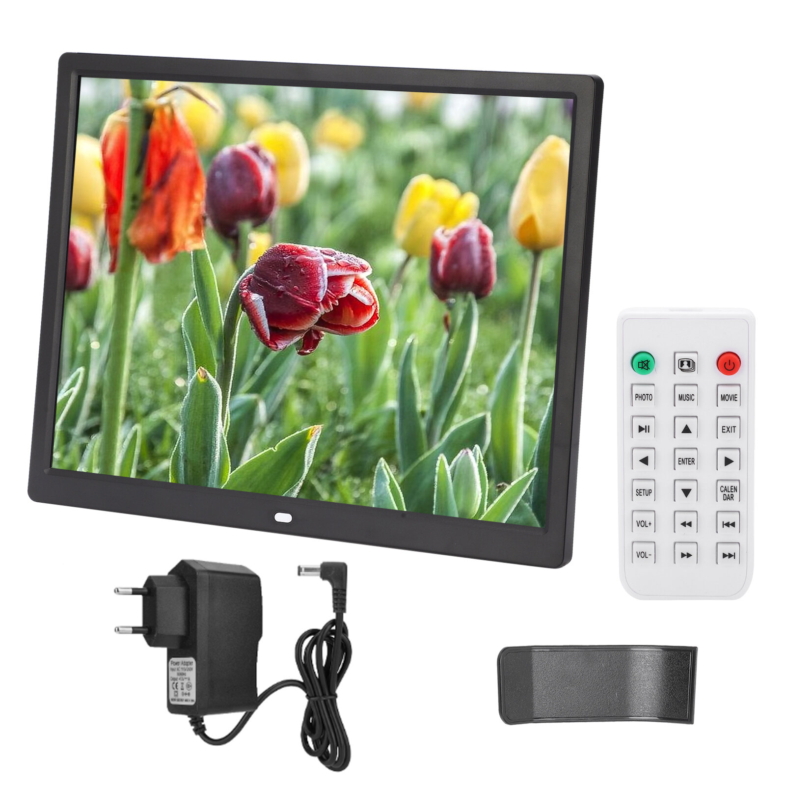15in HD Digital Photo Frame 1024x768 Поддержка разрешения MP3/MP4/Изображение воспроизведение