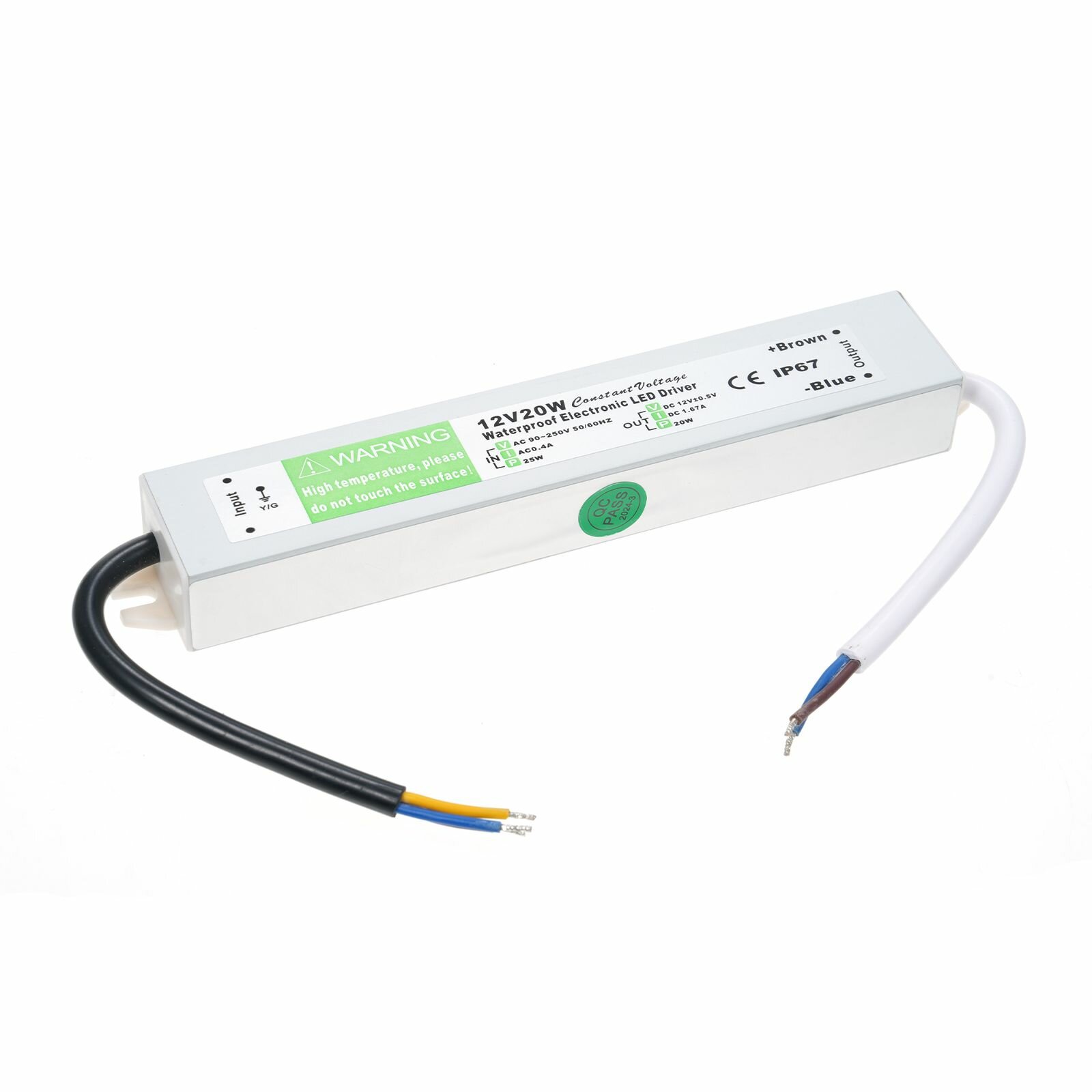 Водонепроницаемый IP67 драйвер AC90250V DC12V 20W