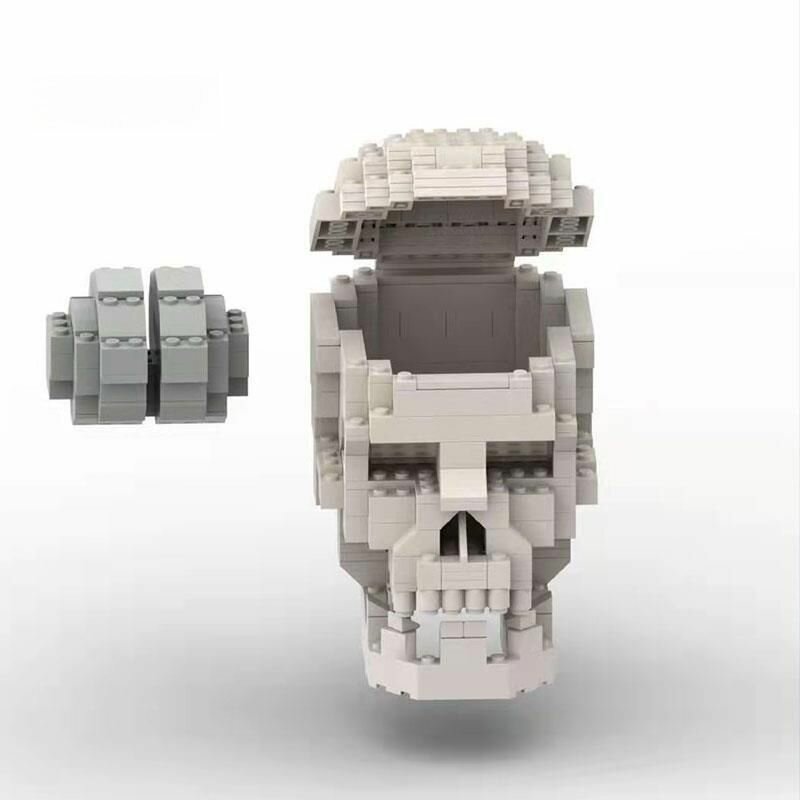 Модель строительного блока человеческого черепа, игрушка-череп BMT0356-A