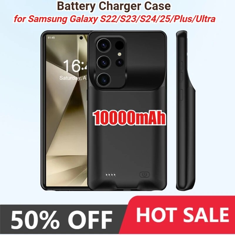 Чехол-аккумулятор 10000 мАч для Samsung Galaxy S22/S23/S24/25 Ultra S23 S24 S25 1pcs for S22 Ultra