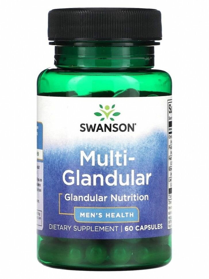 Для мужского здоровья, Multi-Glandular, 60 капсул, Swanson