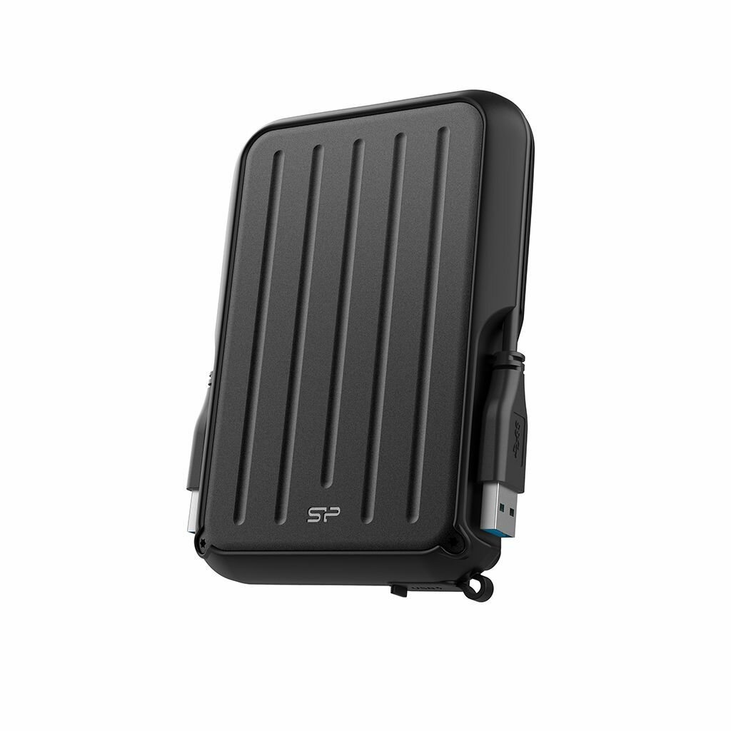 Внешний жесткий диск Silicon Power Внешний HDD 1.0Tb Armor A66 SP010TBPHD66SS3K черный USB3.2, прорезиненный, противоударный MIL-STD-810G, пыле-влагозащищенный IPX4, 2.5"