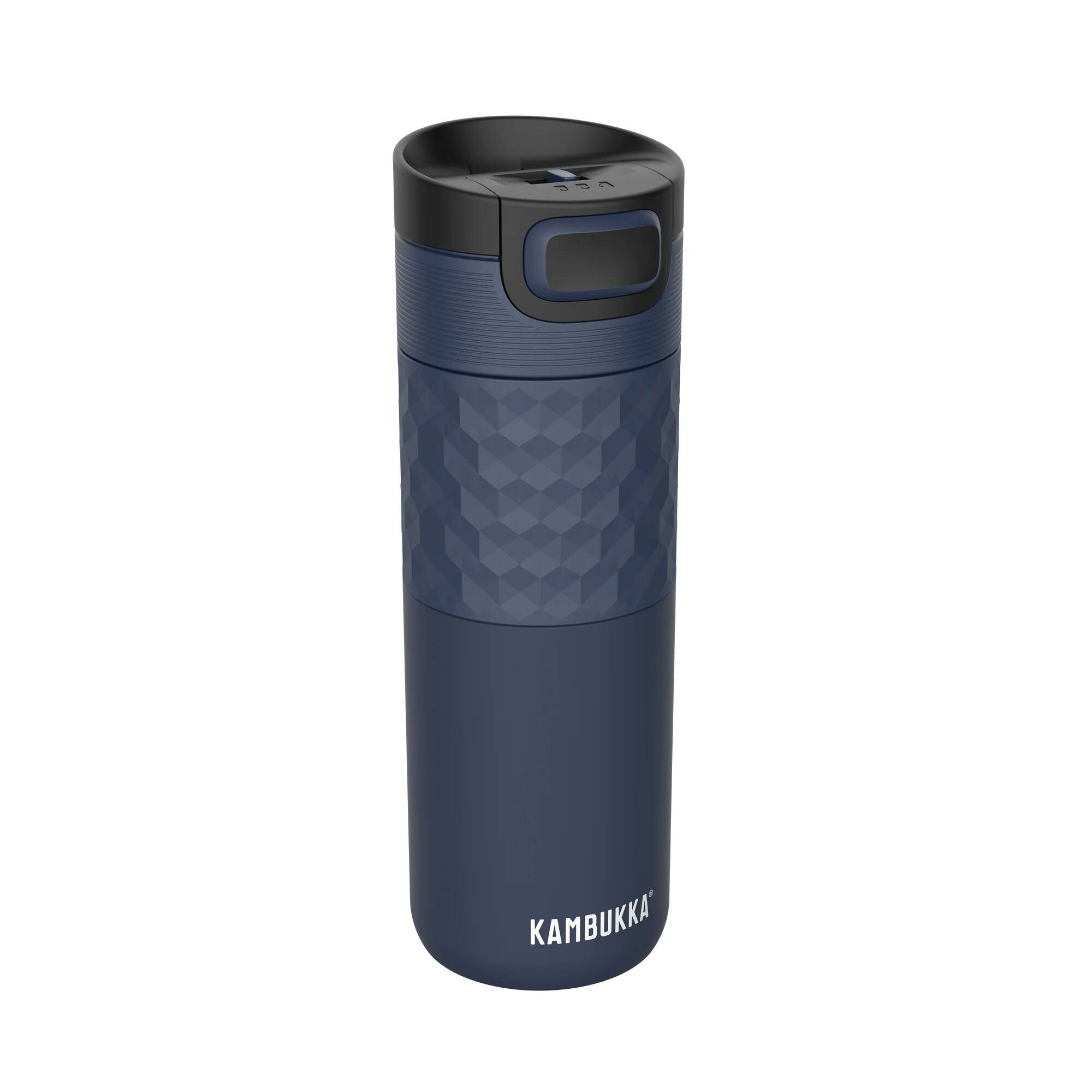 Decathlon Термокружка Kambukka Etna Grip 500 мл, из нержавеющей стали, крышка 3-в-1, темно-синяя