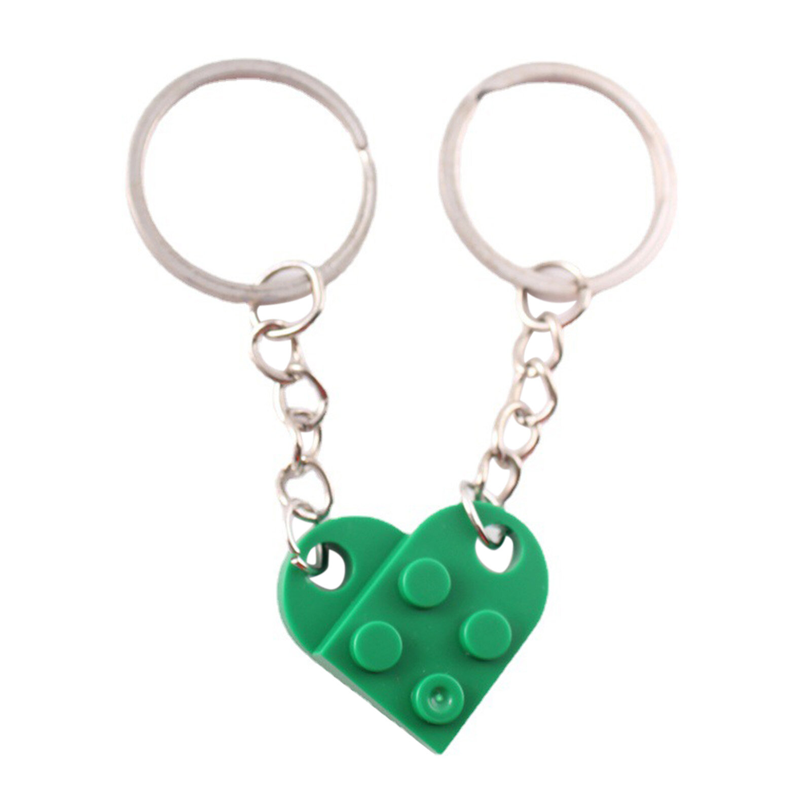 Keychain for Couples Friendship Matching Heart Colorful Set Girlfriend Boyfriend Valentine's Day