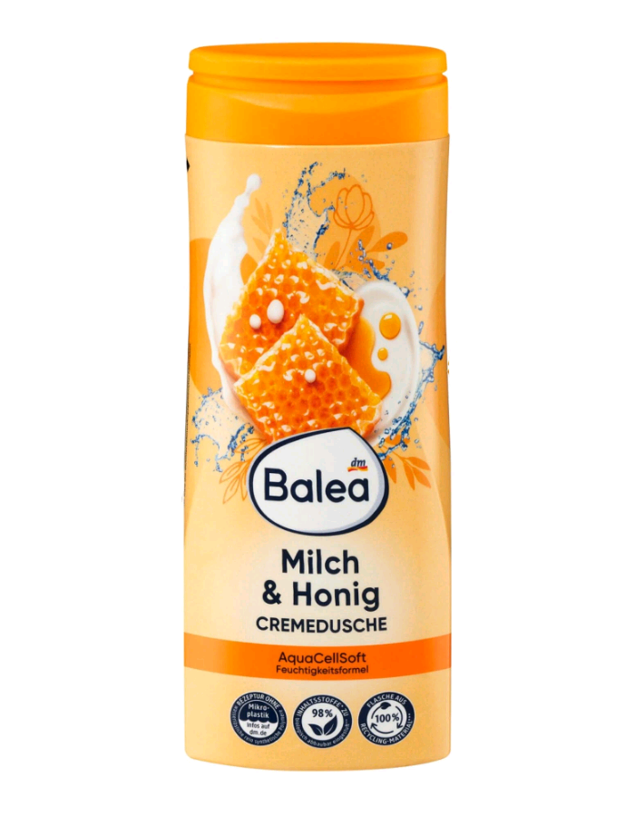 Balea Milch & Honig Гель-крем для душа "молоко и мед" 300 мл.