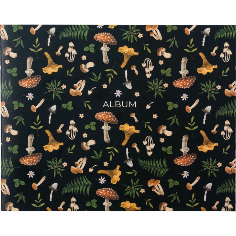 Альбом для рисован. КомусКласс Ночной лес40л 200х240мм обл. карт мат. лам. черн