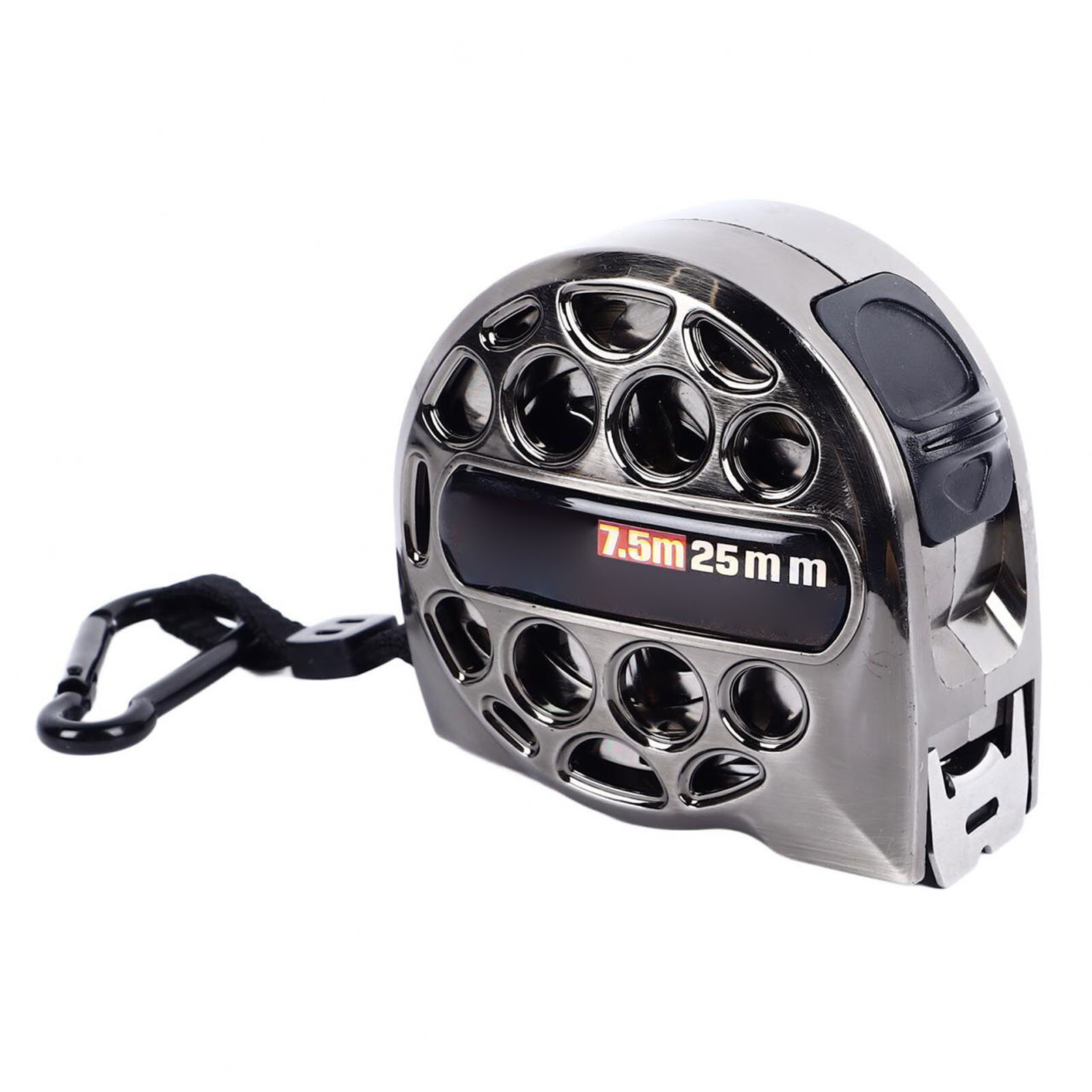 Полая стальная рулетка длиной 25 футов (7,6 м) из нержавеющей стали с двусторонней шкалой, водонепроницаемая, портативная, выдвижная.