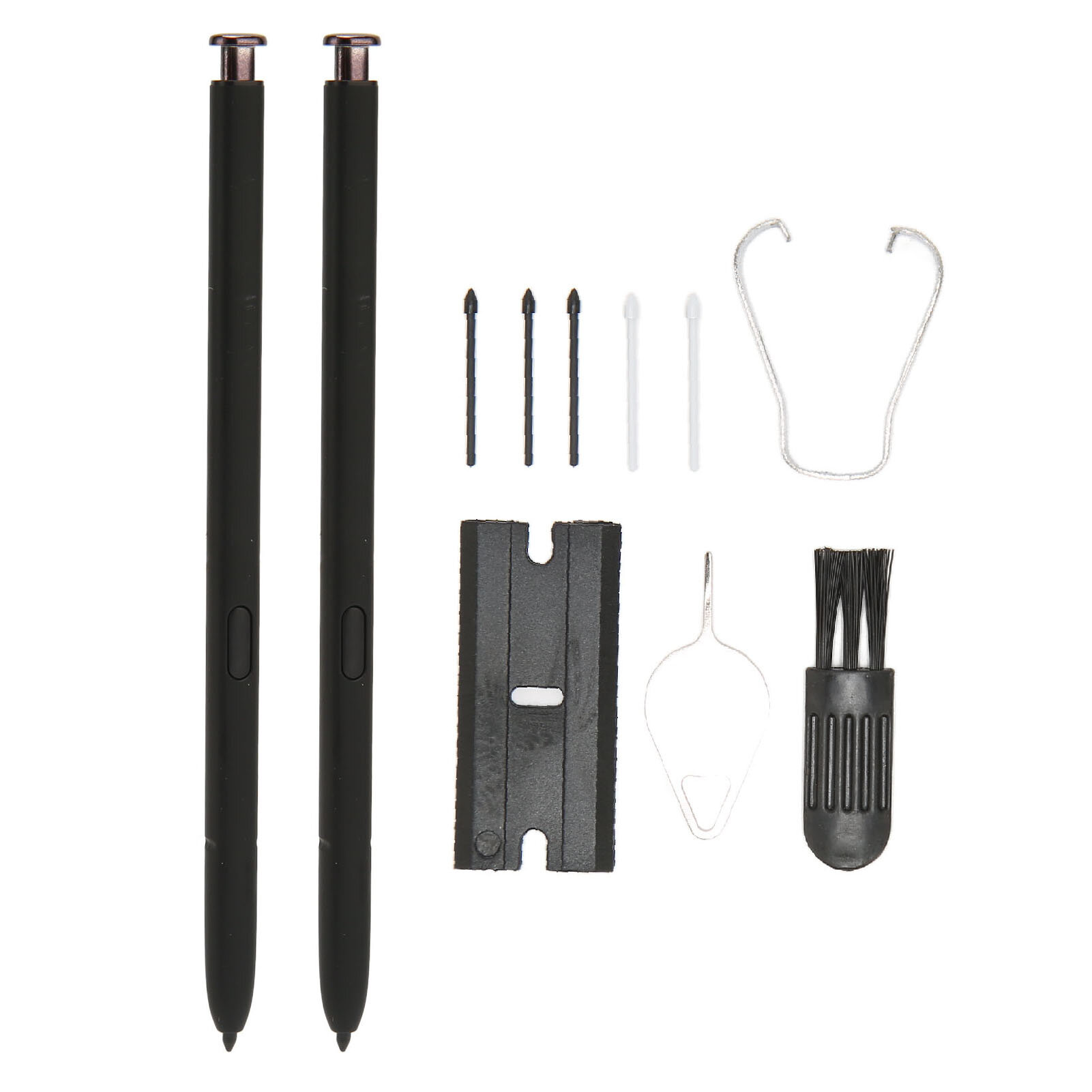 2Pcs Stylus Pen Smart Pen Set Kit with 5pcs Pen Tip for Samsung Galaxy S22 S22 Ultra 5G Black