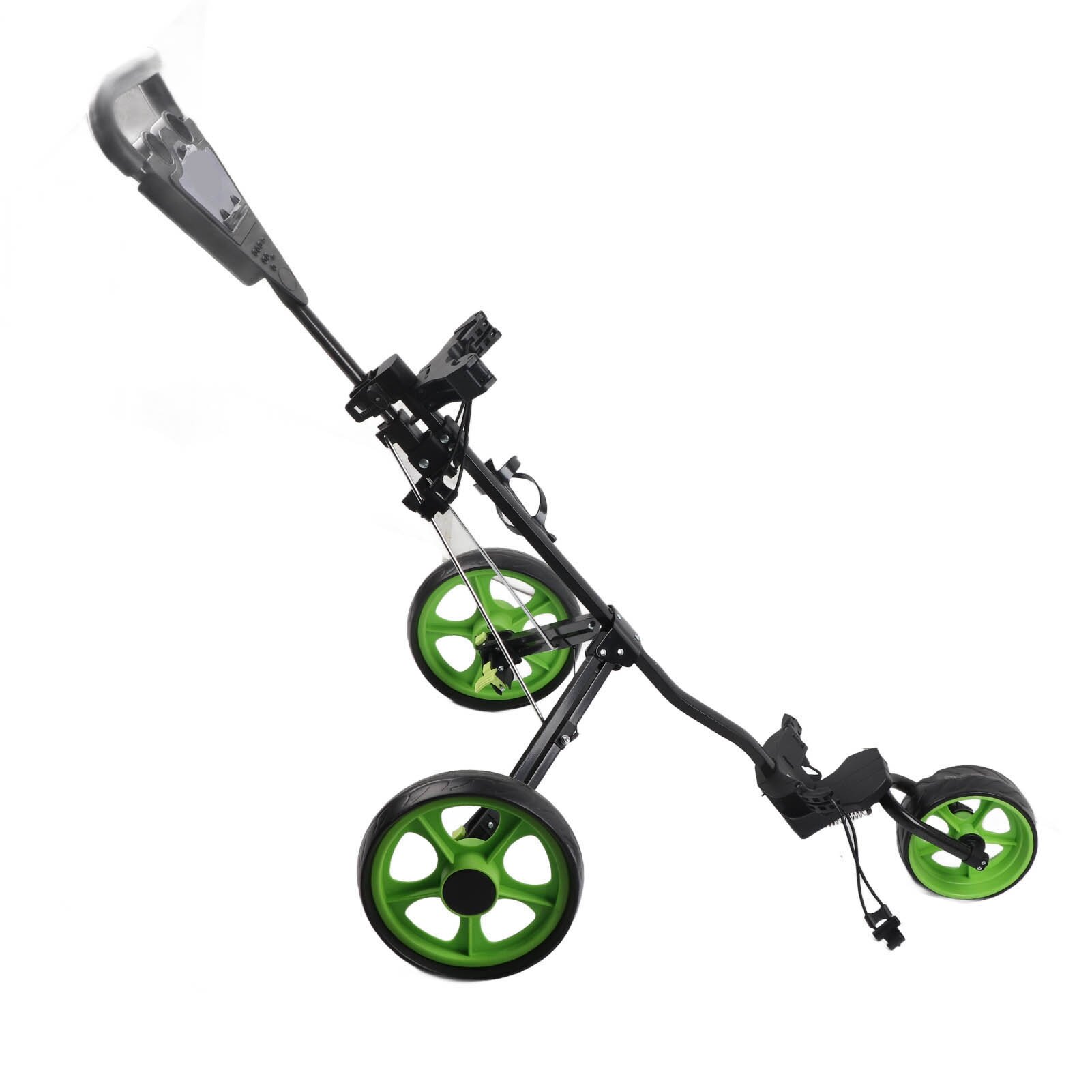 Тележка для гольфа, тележка для сумок для гольфа, складная трехколесная тележка с быстрым торможением для тренировок и отработки игровых навыков.