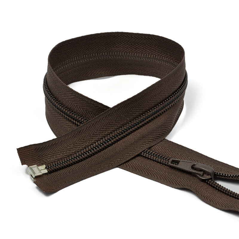 Молния MaxZipper спираль разъёмная 85см цв. 303 коричневый 2 штуки