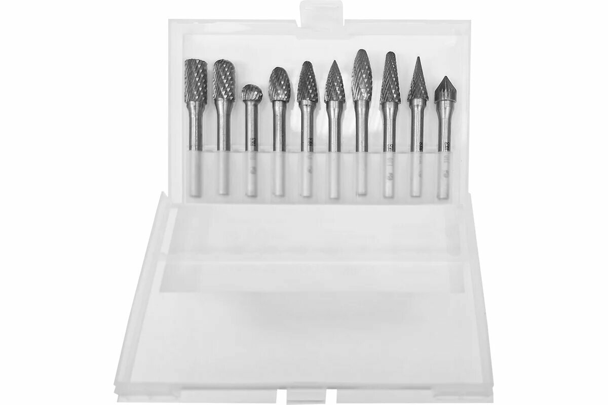 Резолюкс Набор борфрез по металлу твердосплавных из 10-ти штук O 8 мм типы: ACDEFGHLMJ 14718