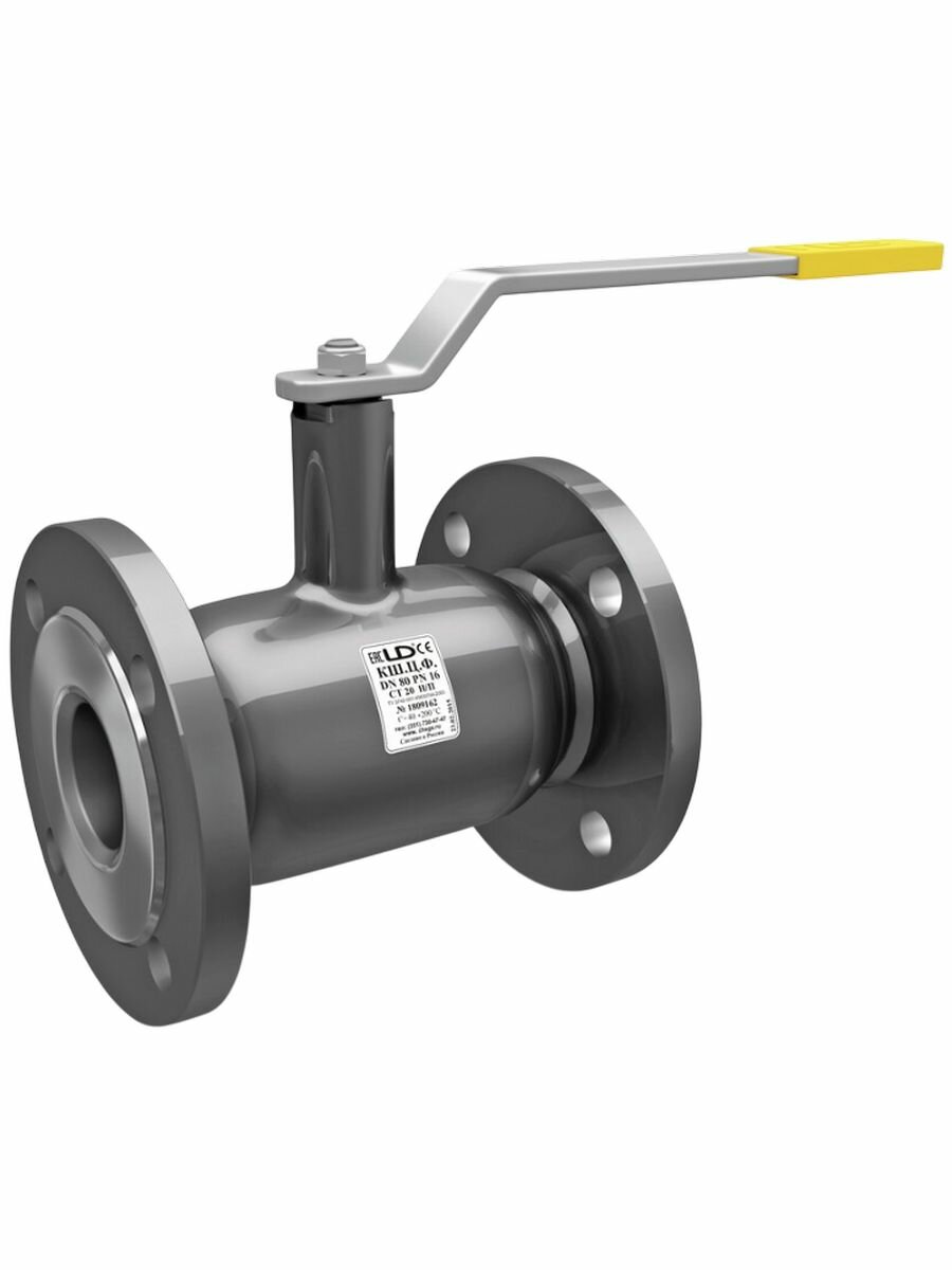 Кран шаровый фланцевый LD DN 100 PN16 стальной неполнопроходной L=230мм КШ. Ц. Ф.100/080.016. Н/П.02