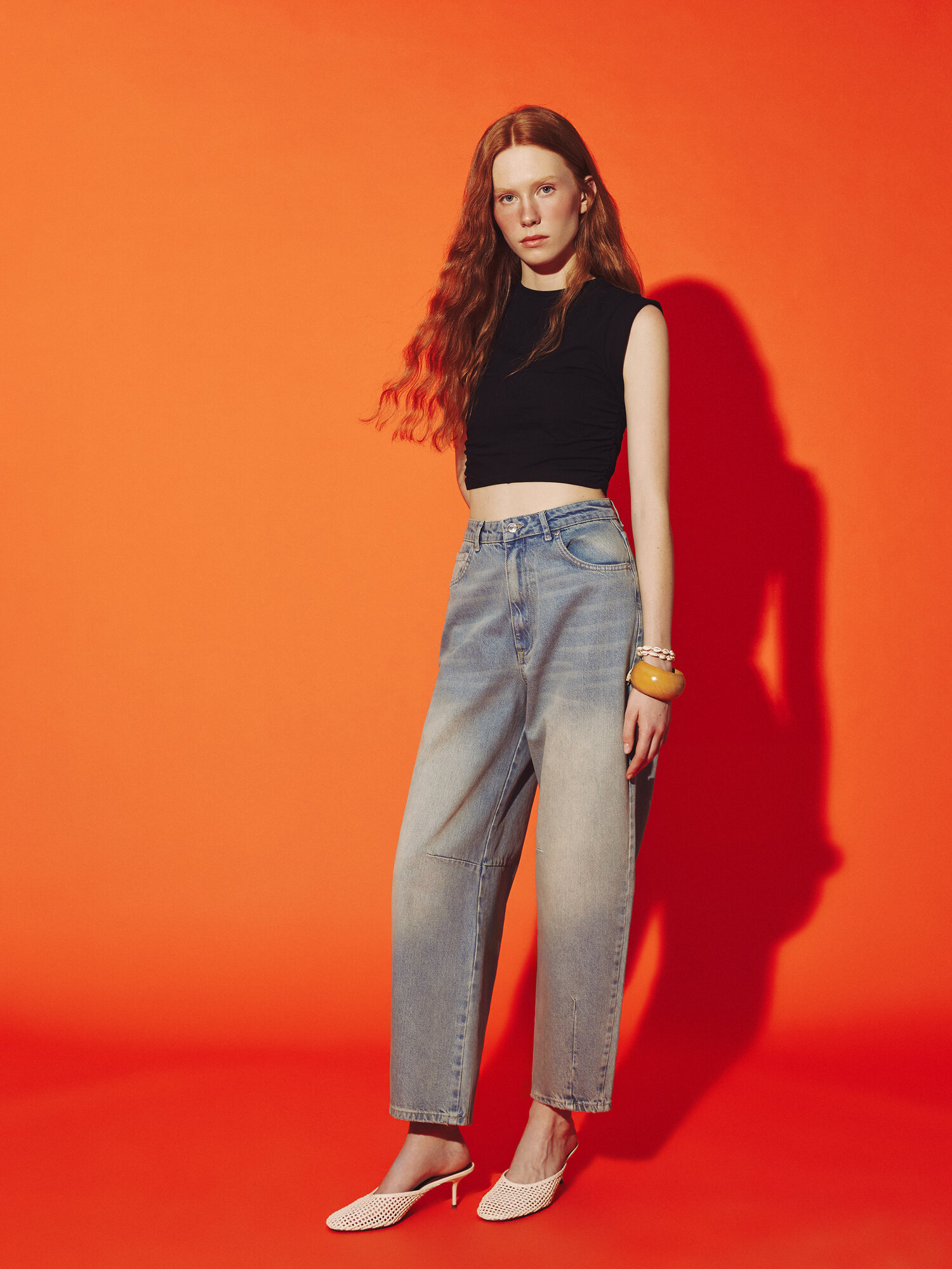 Джинсы широкие 